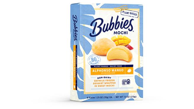 Bubbies Mochi Ice Cream - Plant-Based Alphonso Mango Mochi ...